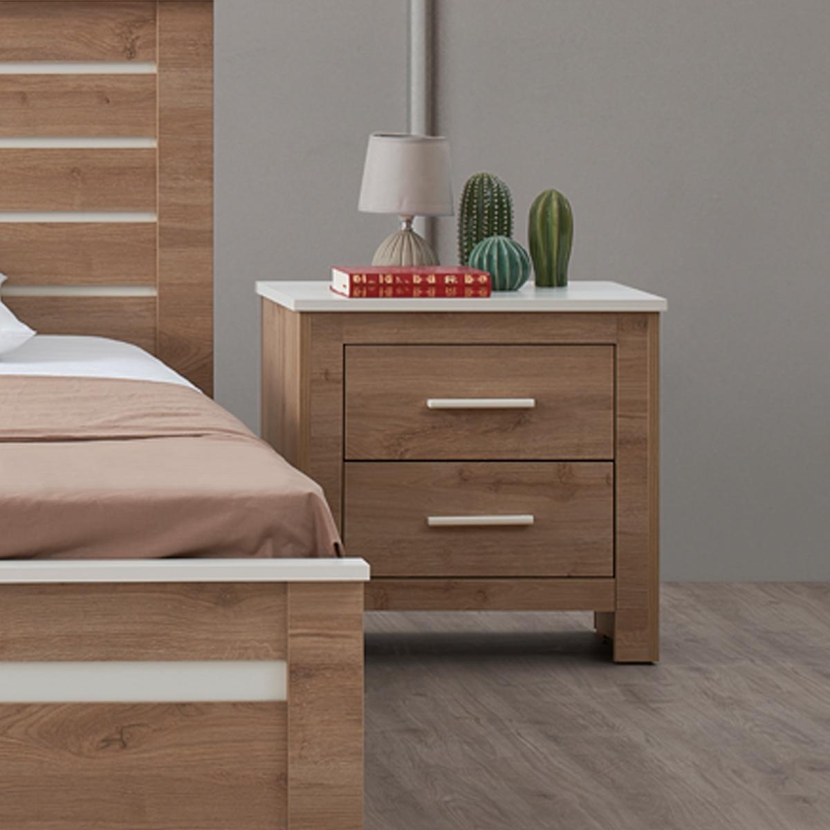 Prado Nightstand Cream/Oak in Kuwait | Buy Online | safathome.com