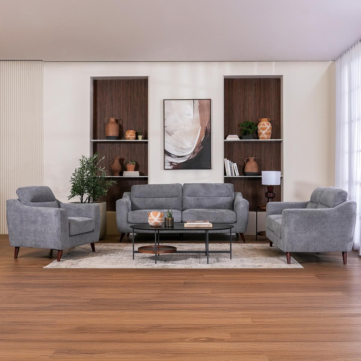 Logan 1 Seater Sofa Grey in Kuwait | Buy Online | safathome.com