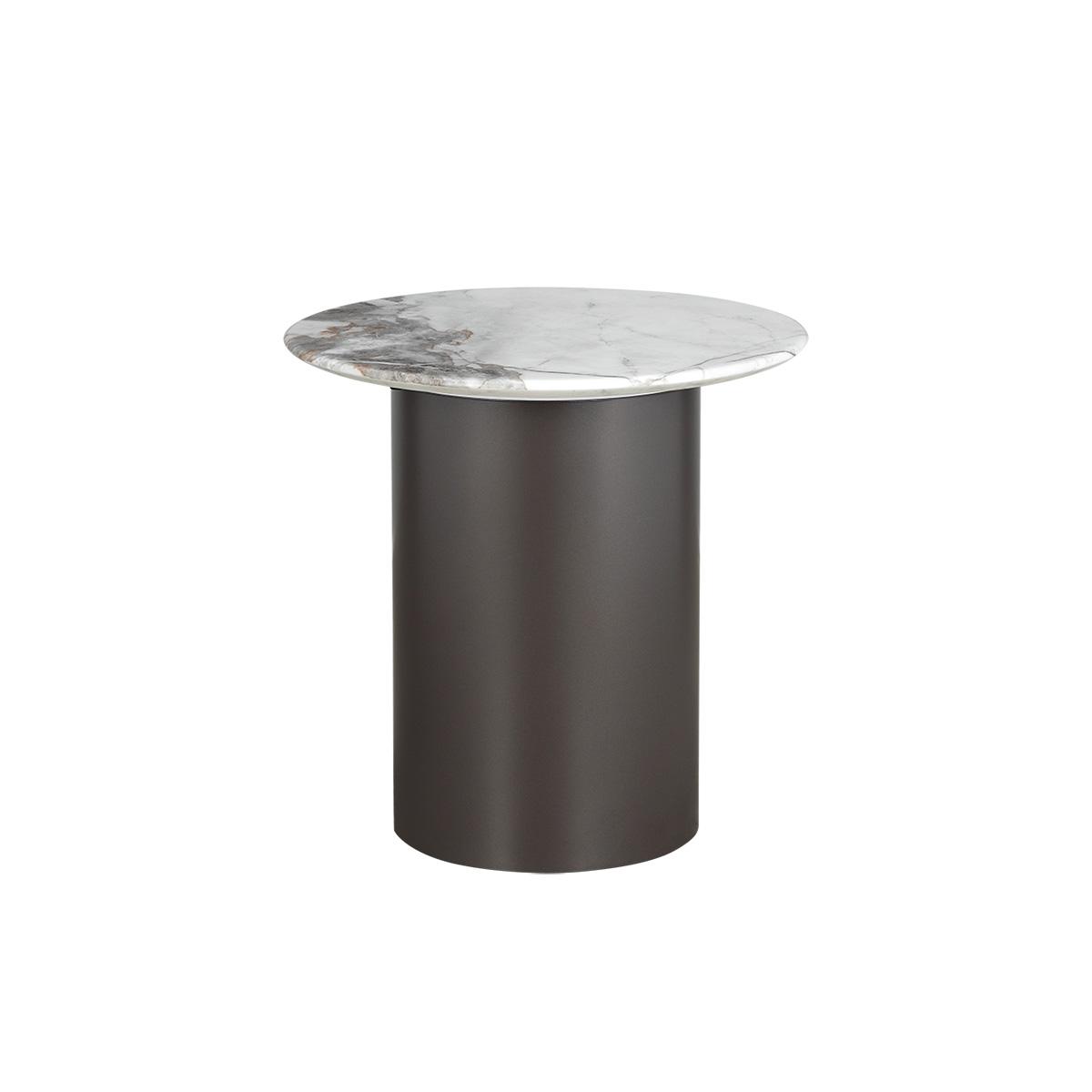 Lora End Table Marble/Matt Black in Kuwait | Buy Online | safathome.com