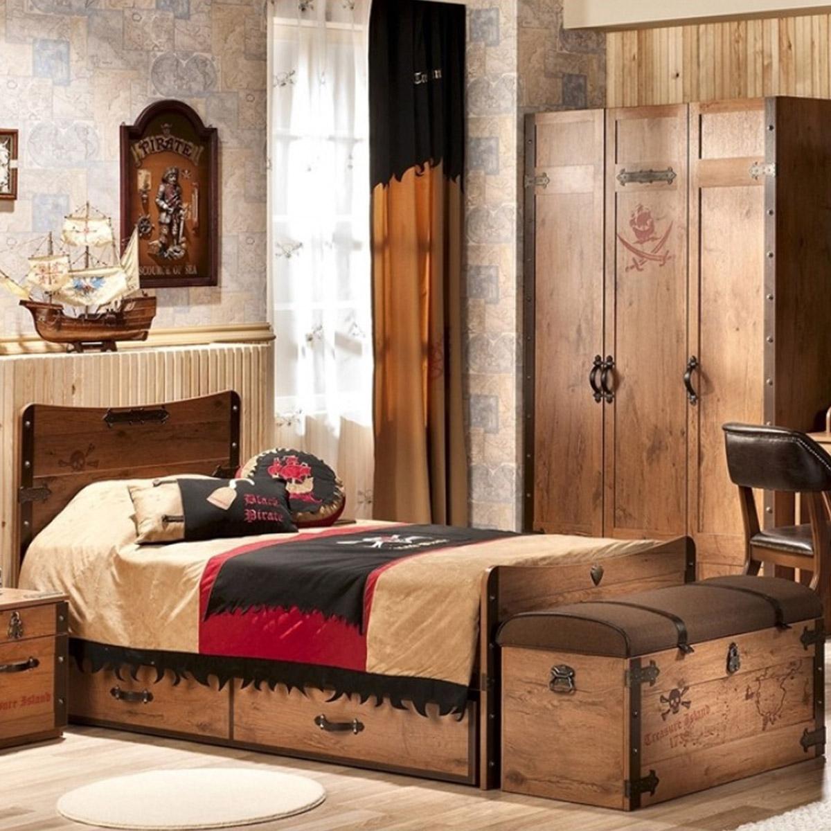Cilek Black Pirate Brown Kids Bedroom Set in Kuwait | Buy Online | safathome.com