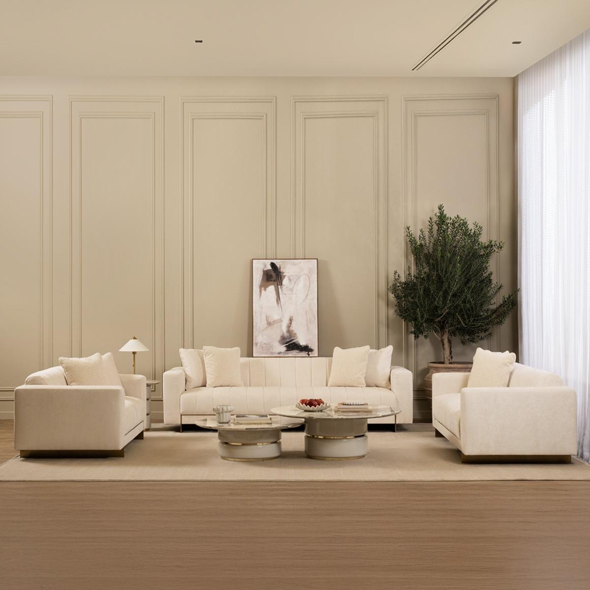 Ella 4+3+2 Seater Sofa Set Beige in Kuwait | Buy Online | safathome.com
