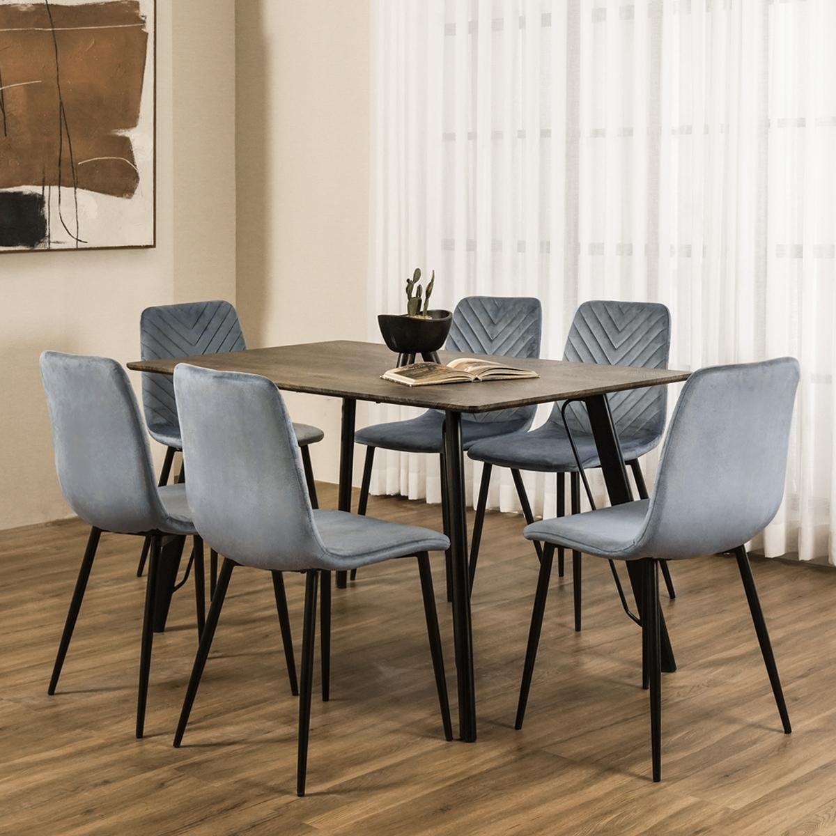 Angle 6+1 Dining Set Grey in Kuwait | Buy Online | safathome.com