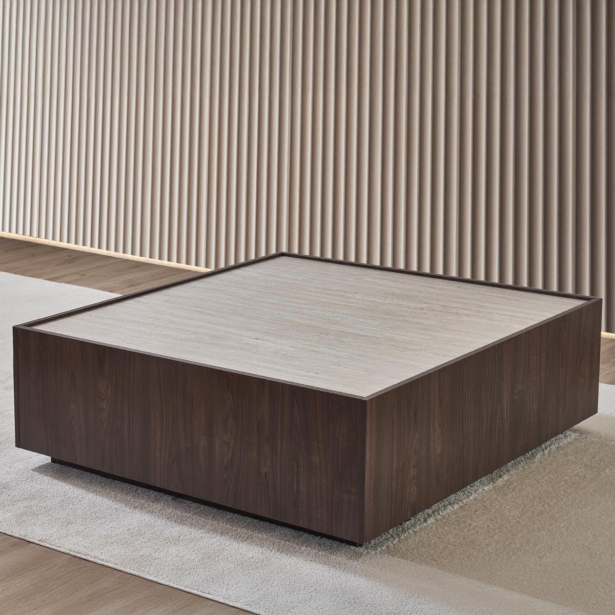 Berta 1 Coffee Table + 2 Small End Tables Oak/Stone in Kuwait | Buy ...