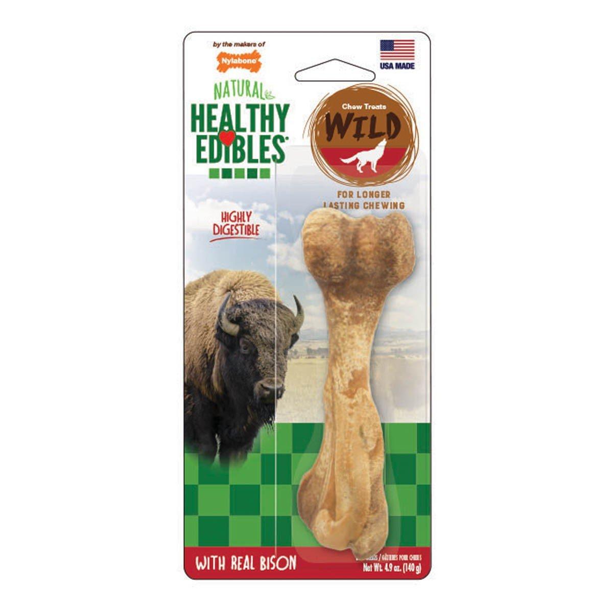 Nylabone Wild Chew with Real Bison Dog Bone