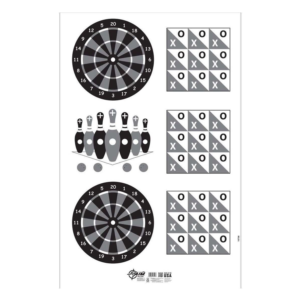Allen EZ Aim Handgun Games Shooting Target & Backer