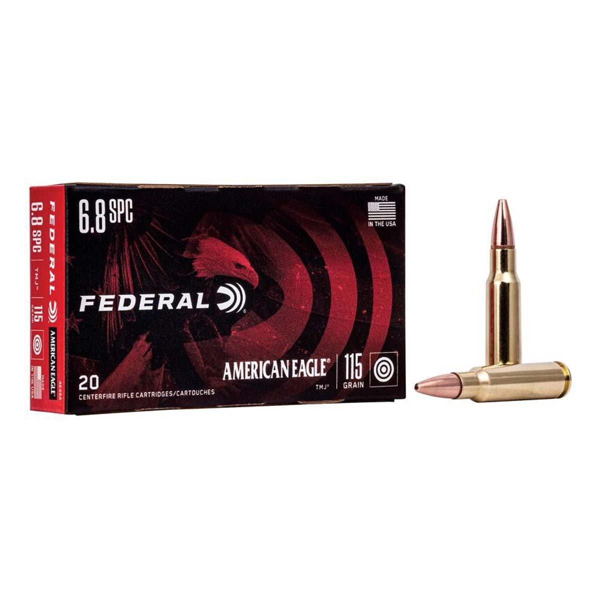 Federal American Eagle 6.8 SPC Rifle Ammunition 20 Round Box
