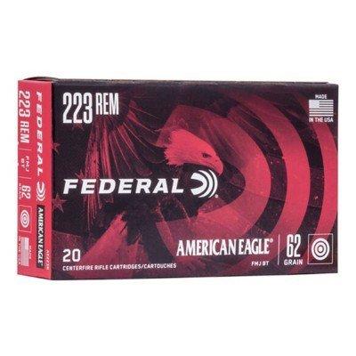 Federal American Eagle 223 Remington Rifle Ammunition 20 Round Box