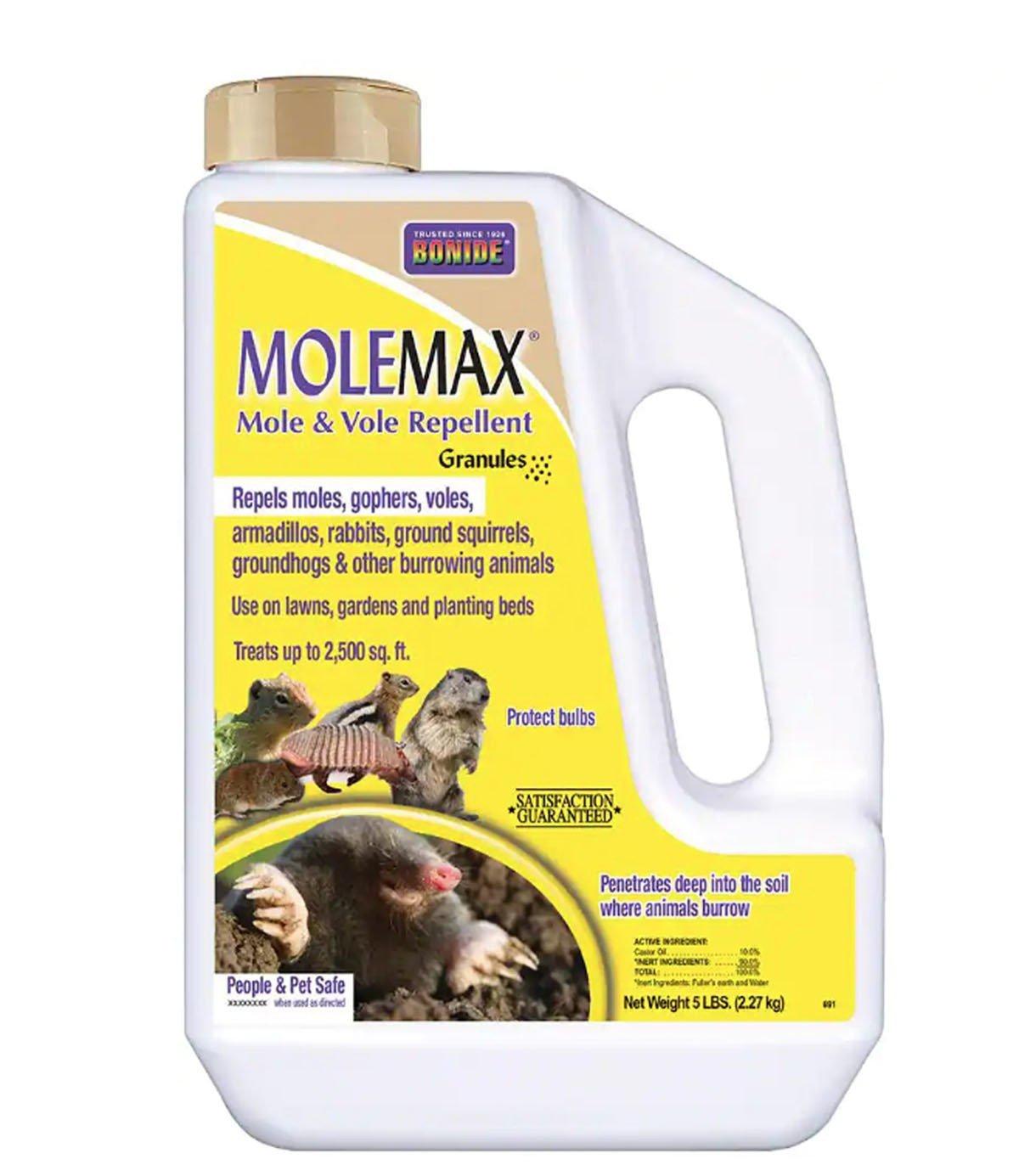 Bonide MoleMax Mole and Vole Repellent Granules 5 lbs