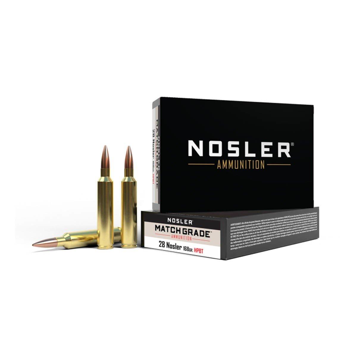 Nosler Custom Competition Match Grade 28 Nosler Rifle Ammunition 20 ...