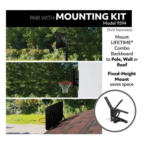 Lifetime Basketball 48" Poly Backboard and Rim Combo