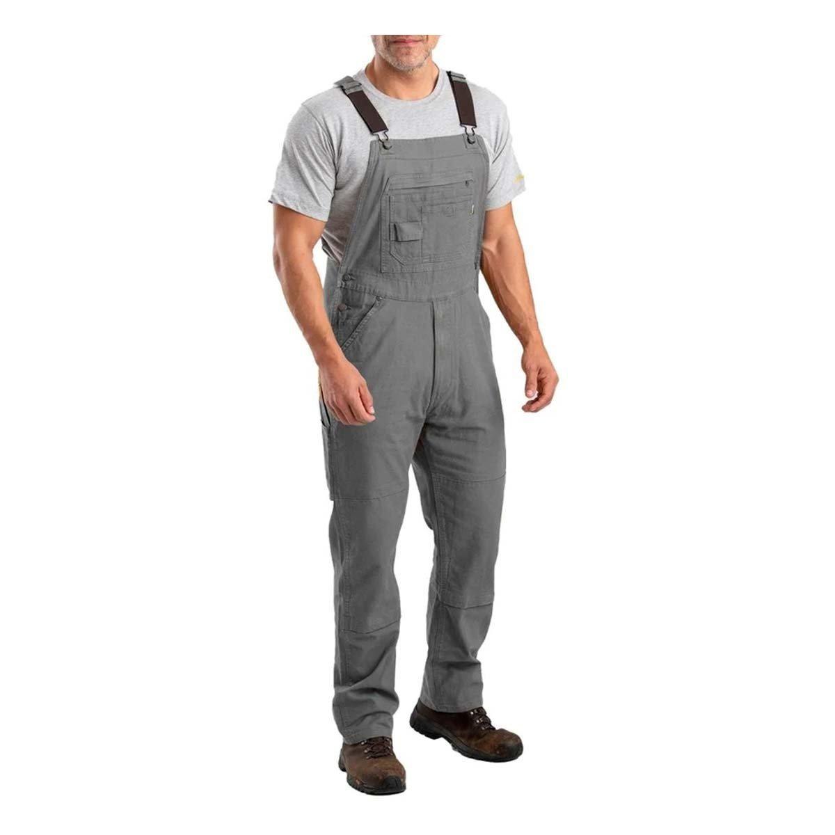 Men's Berne Apparel Highland Flex Unlined Duck Flame Resistant Bib Overall