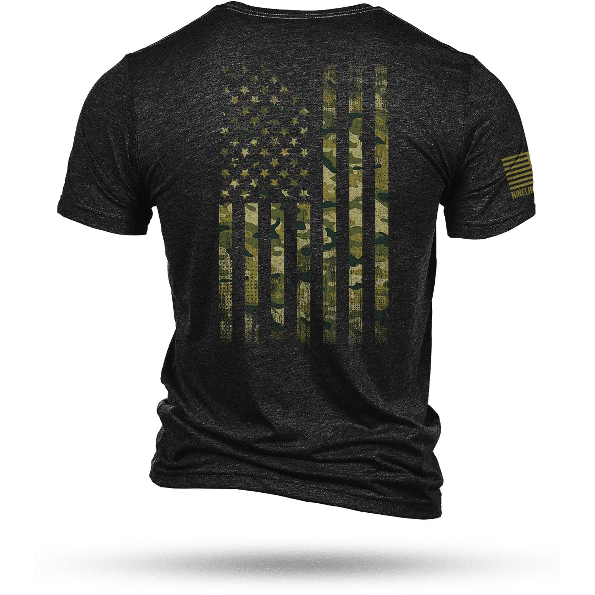 Men's Nine Line Tri-Blend American Camo T-Shirt
