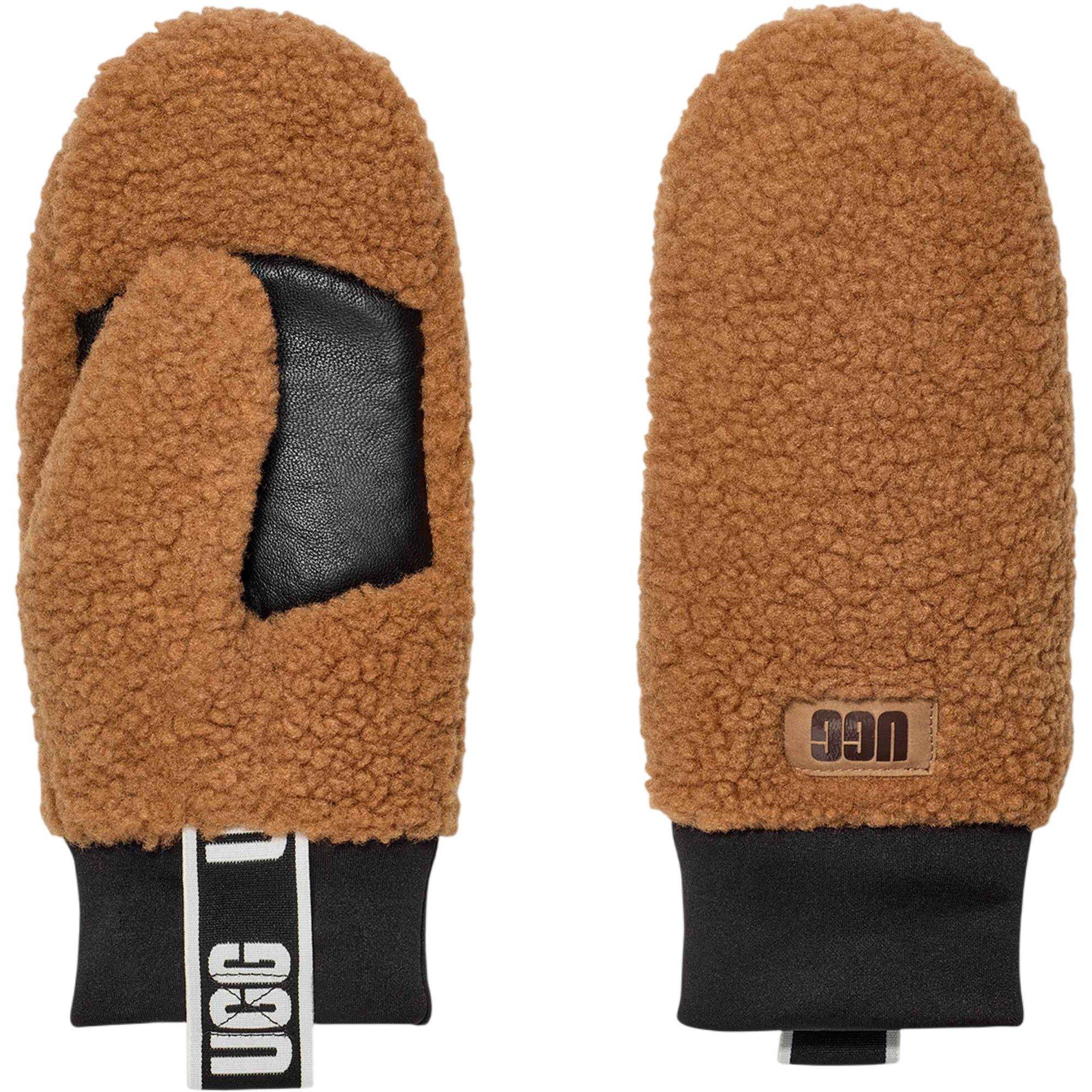 Women's UGG UGGfluff With Logo Tape Mittens