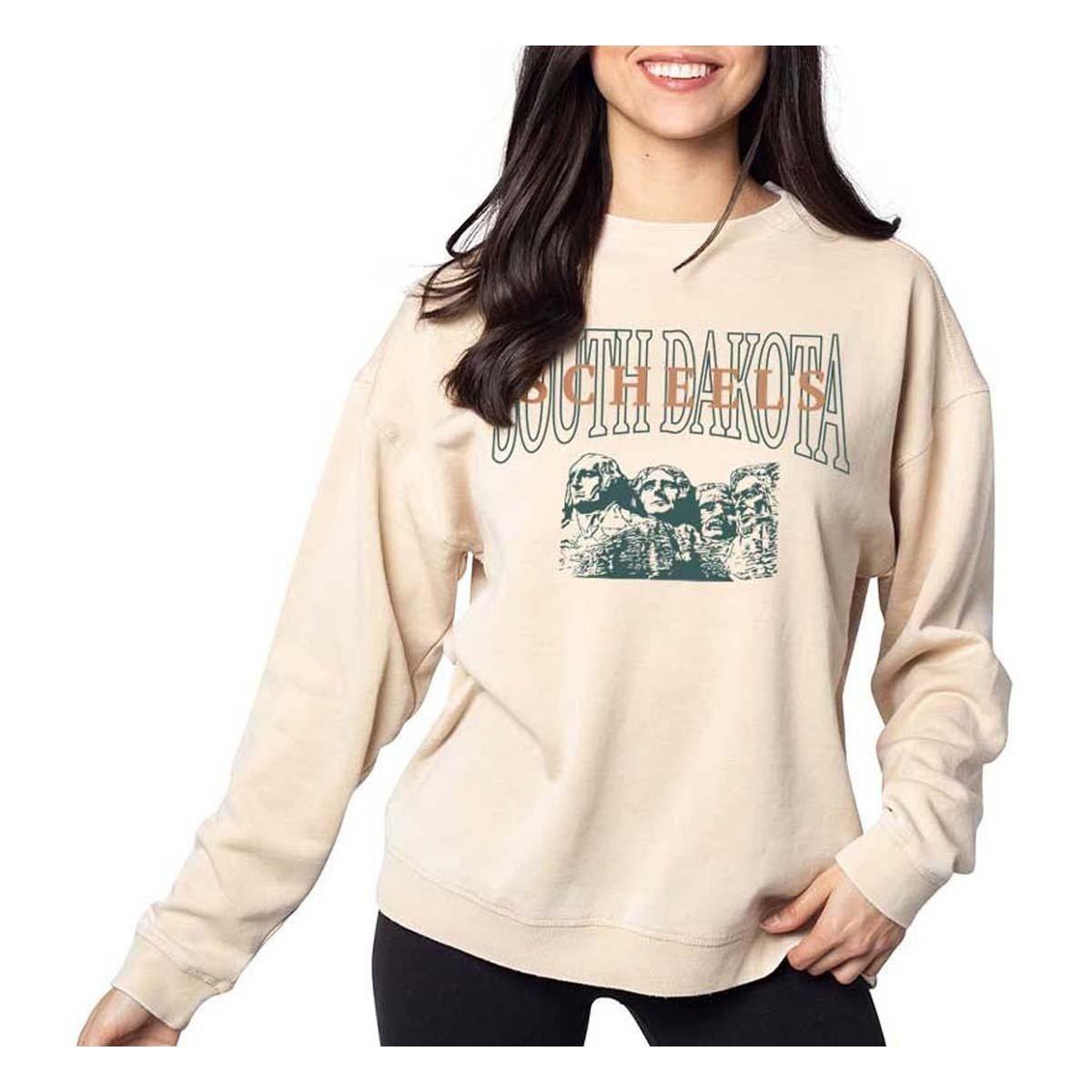 Women's Chicka-D South Dakota Campus Crewneck Sweatshirt