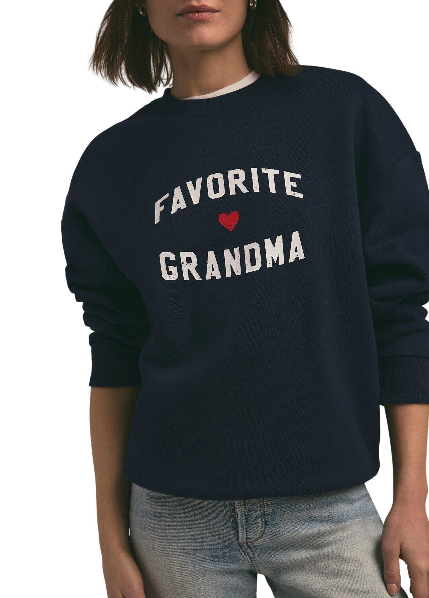 Women's Favorite Daughter Favorite Grandma Crewneck Sweatshirt