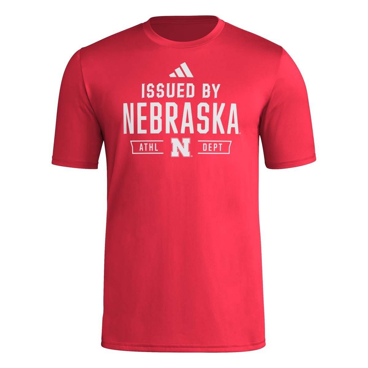 adidas Nebraska Cornhuskers Team Issue Pregame T-Shirt