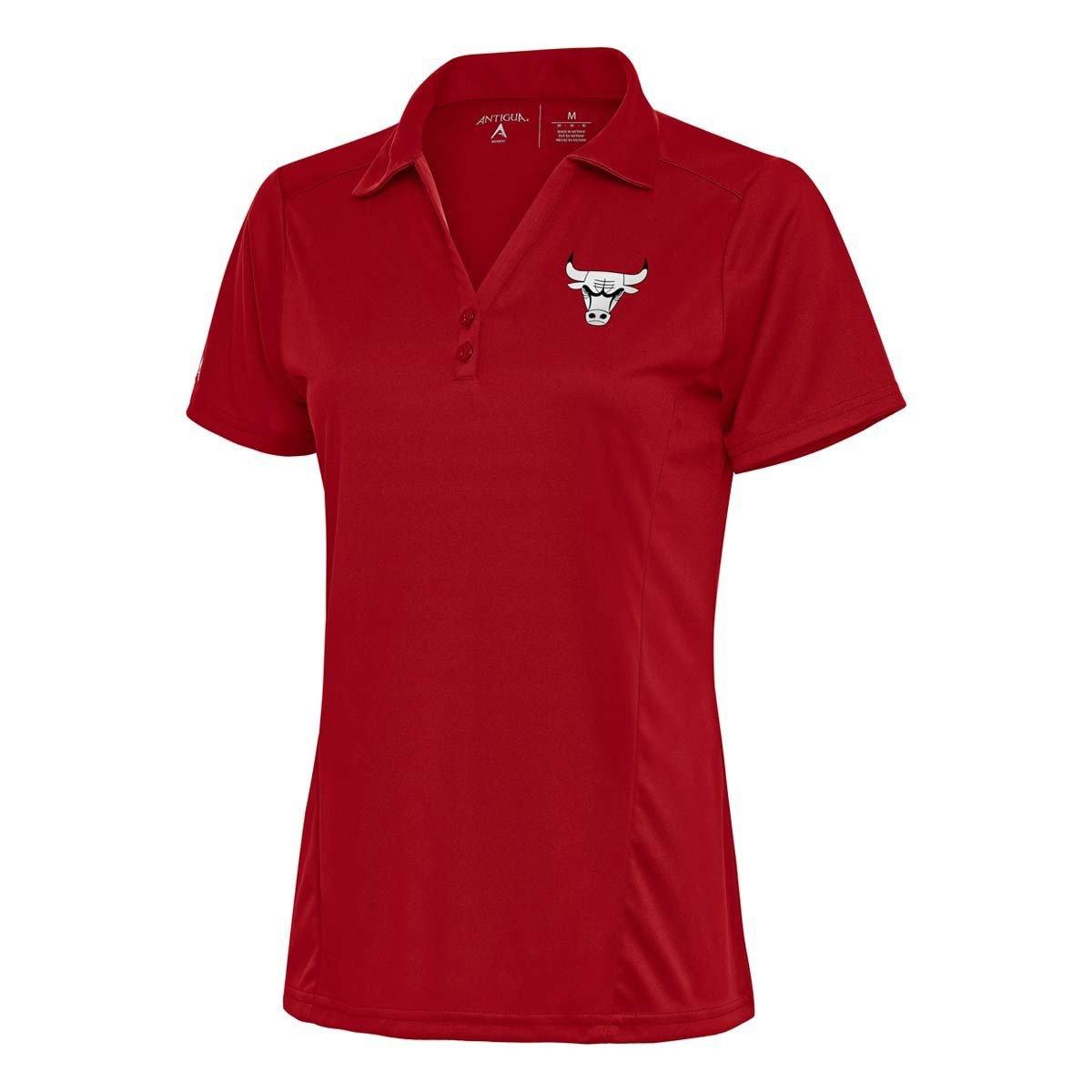Antigua Women's Chicago Bulls Brushed Metallic Tribute Polo