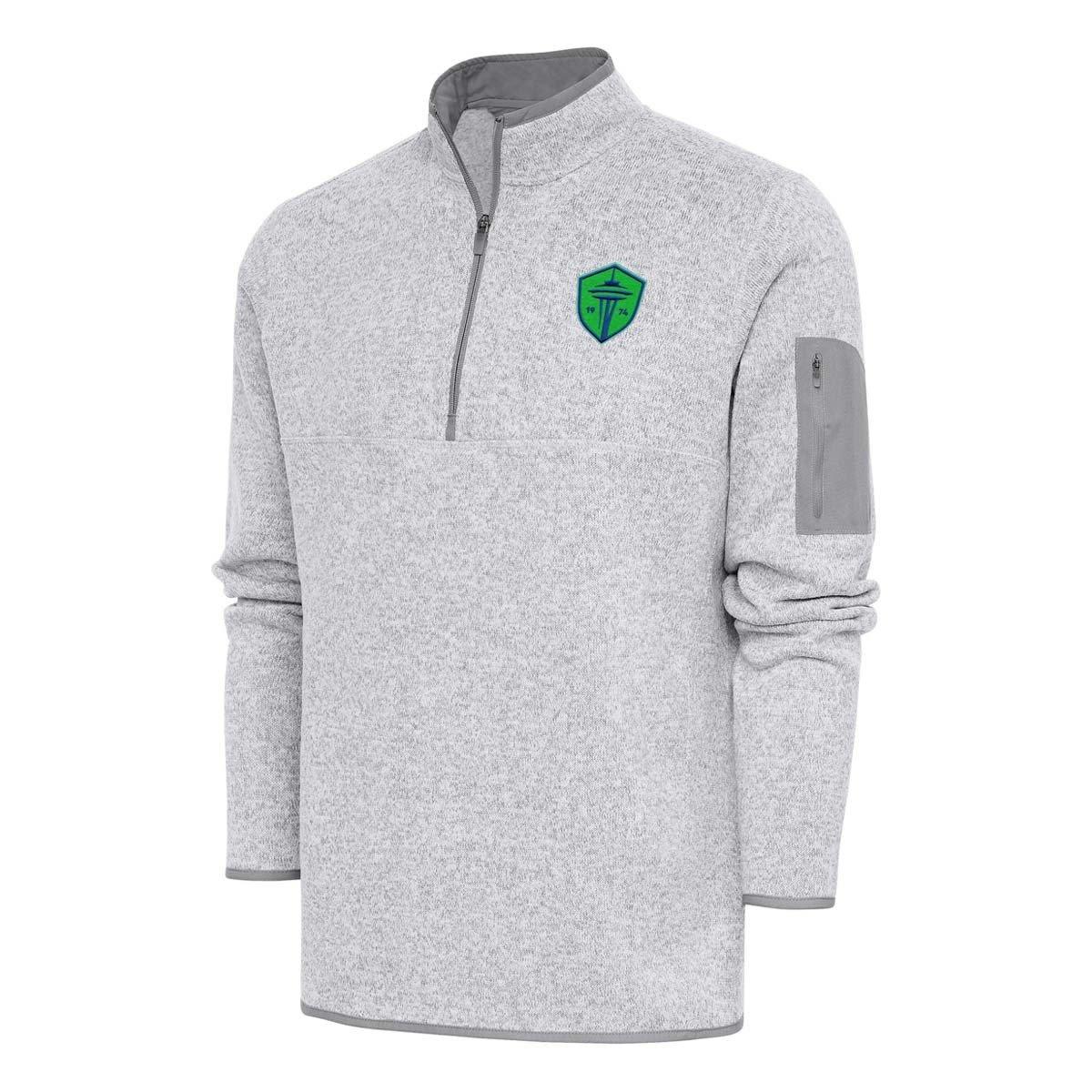 Antigua Men's MLS Seattle Sounders FC Chest Logo Fortune 1/4 Zip