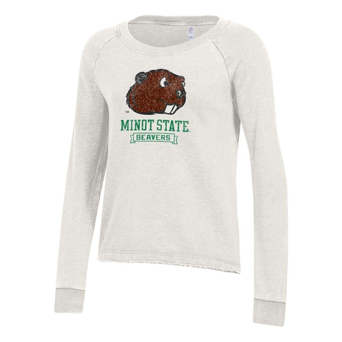 Alternative Apparel Women's Minot State Beavers Lazy Day Crew