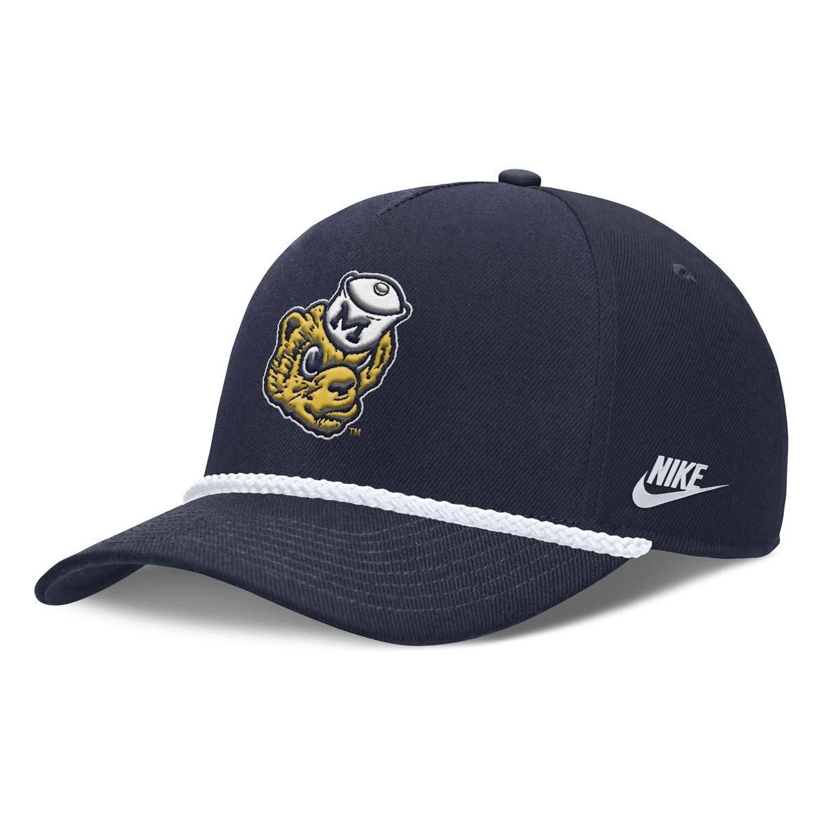 Nike Michigan Wolverines Rise Rope Stretch Fit Hat