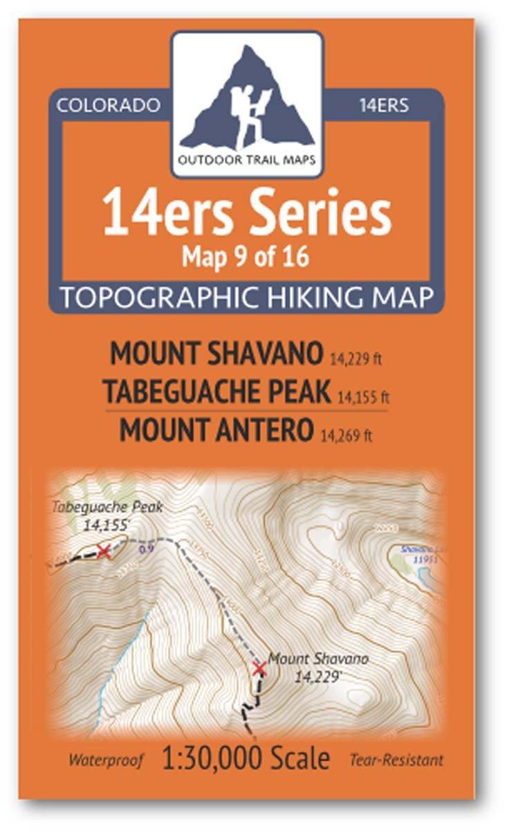 Outdoor Trail Maps Shavano, Tabeguache | Antero Map