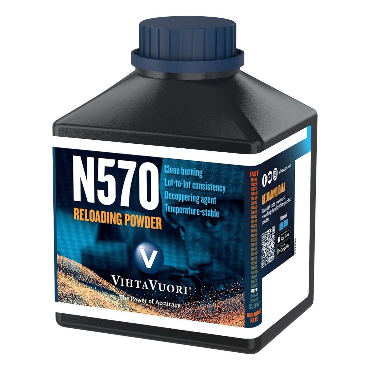 Vihtavuori N570 High Energy Rifle Reloading Powder 1LB