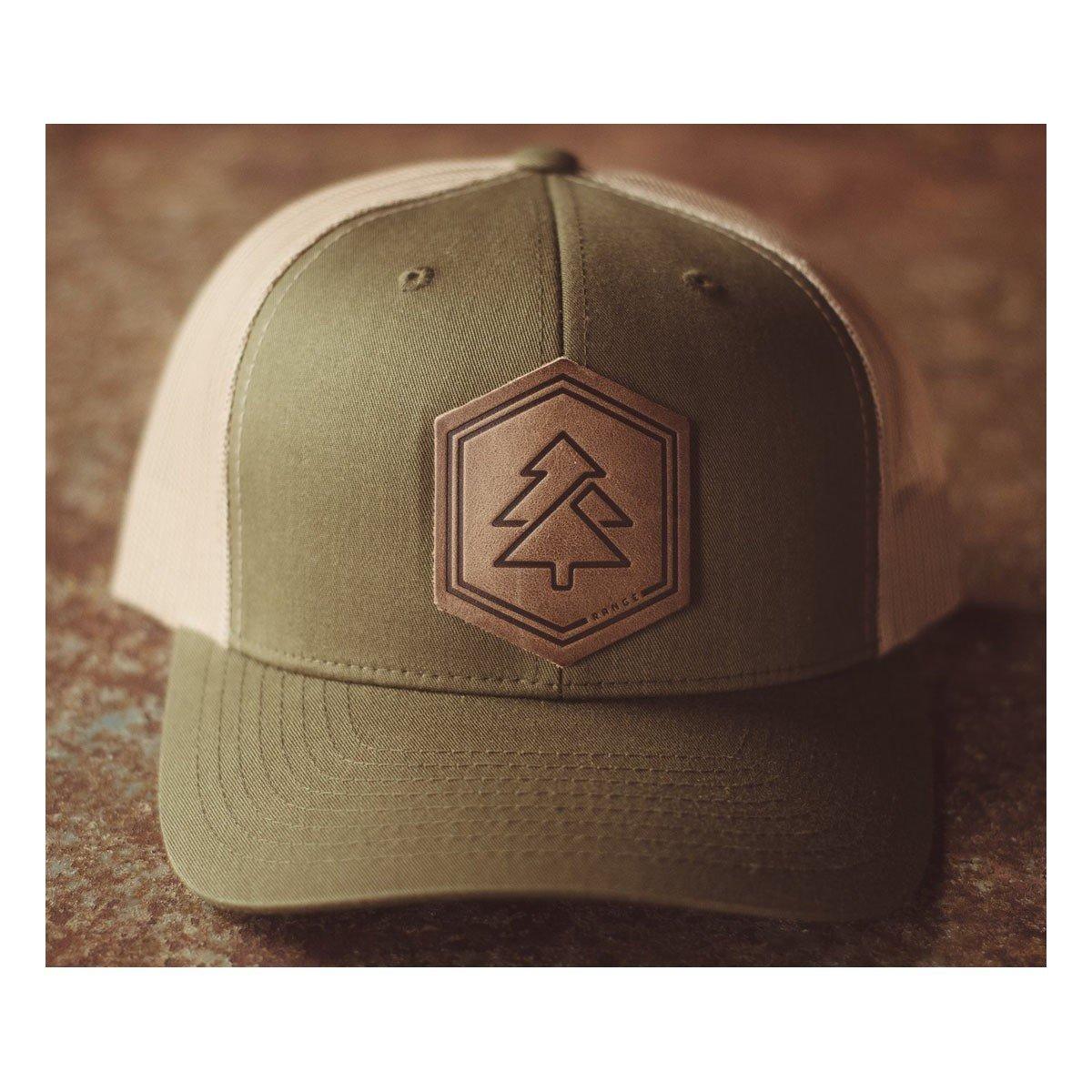 Men's Range Leather Solo Pine Snapback Hat