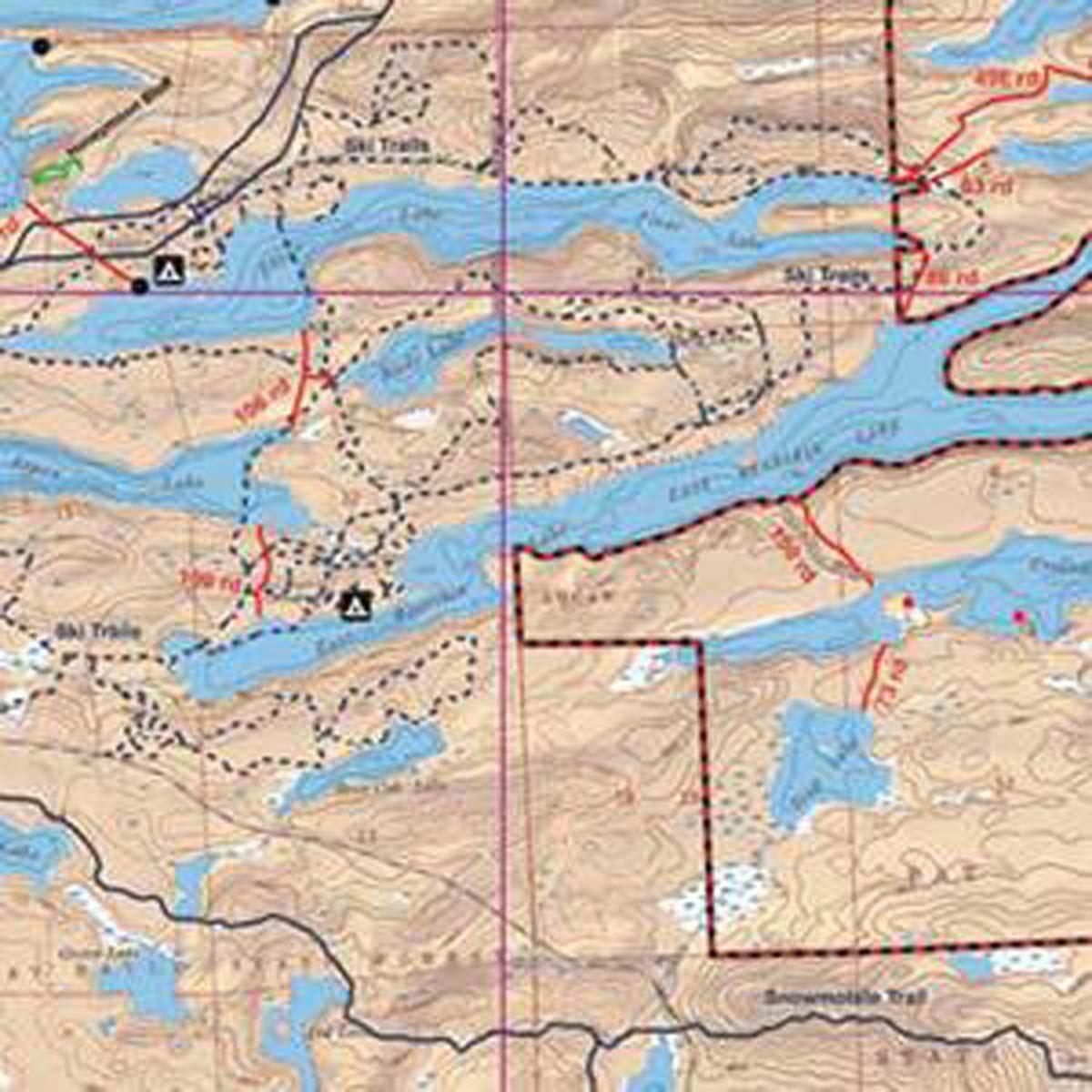 Mckenzie Maps East Bearskin, Clearwater and Alder Lakes #2 Map