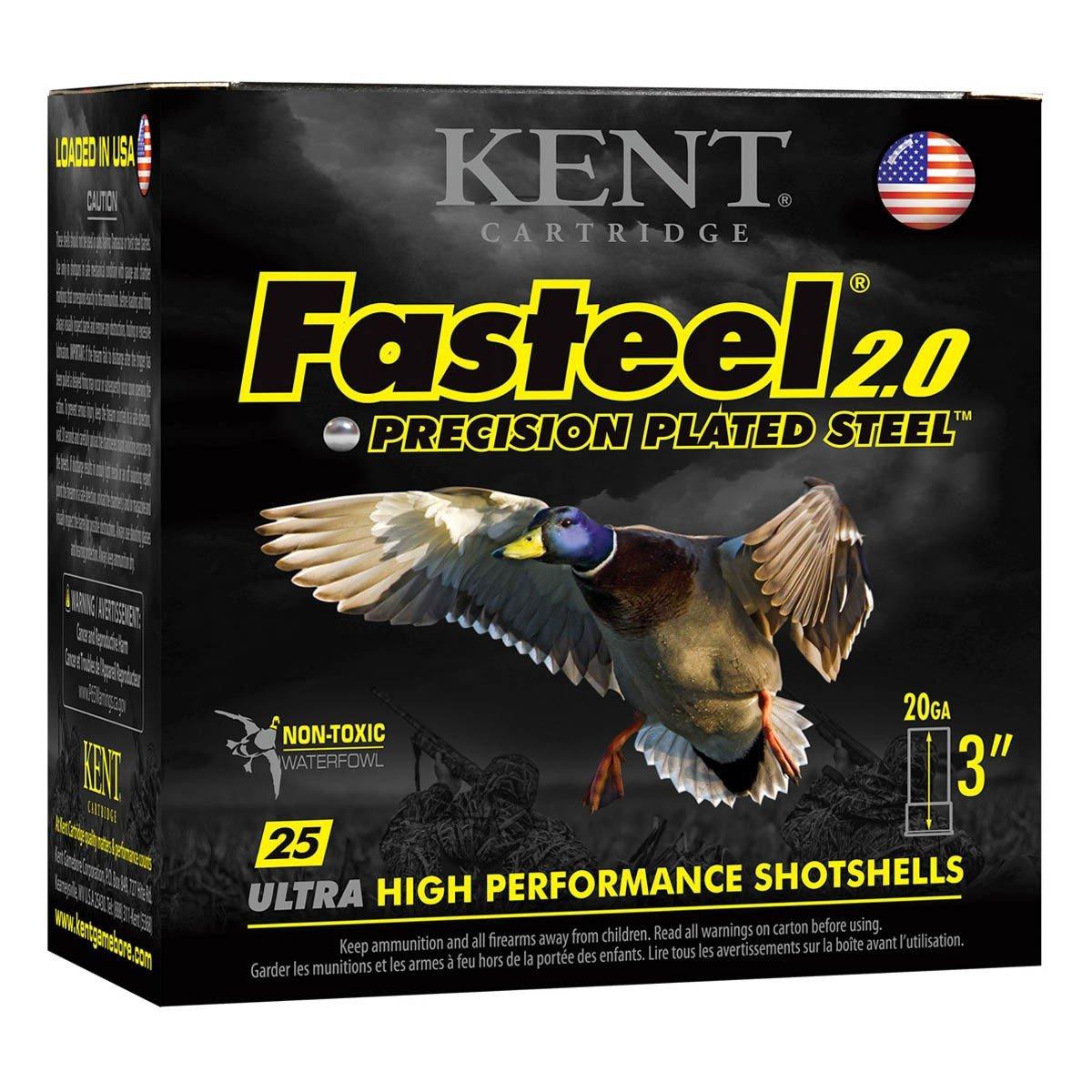 Kent Cartridge Fasteel 2.0 Waterfowl Non-Toxic 12 Gauge Shotshells 25 ...