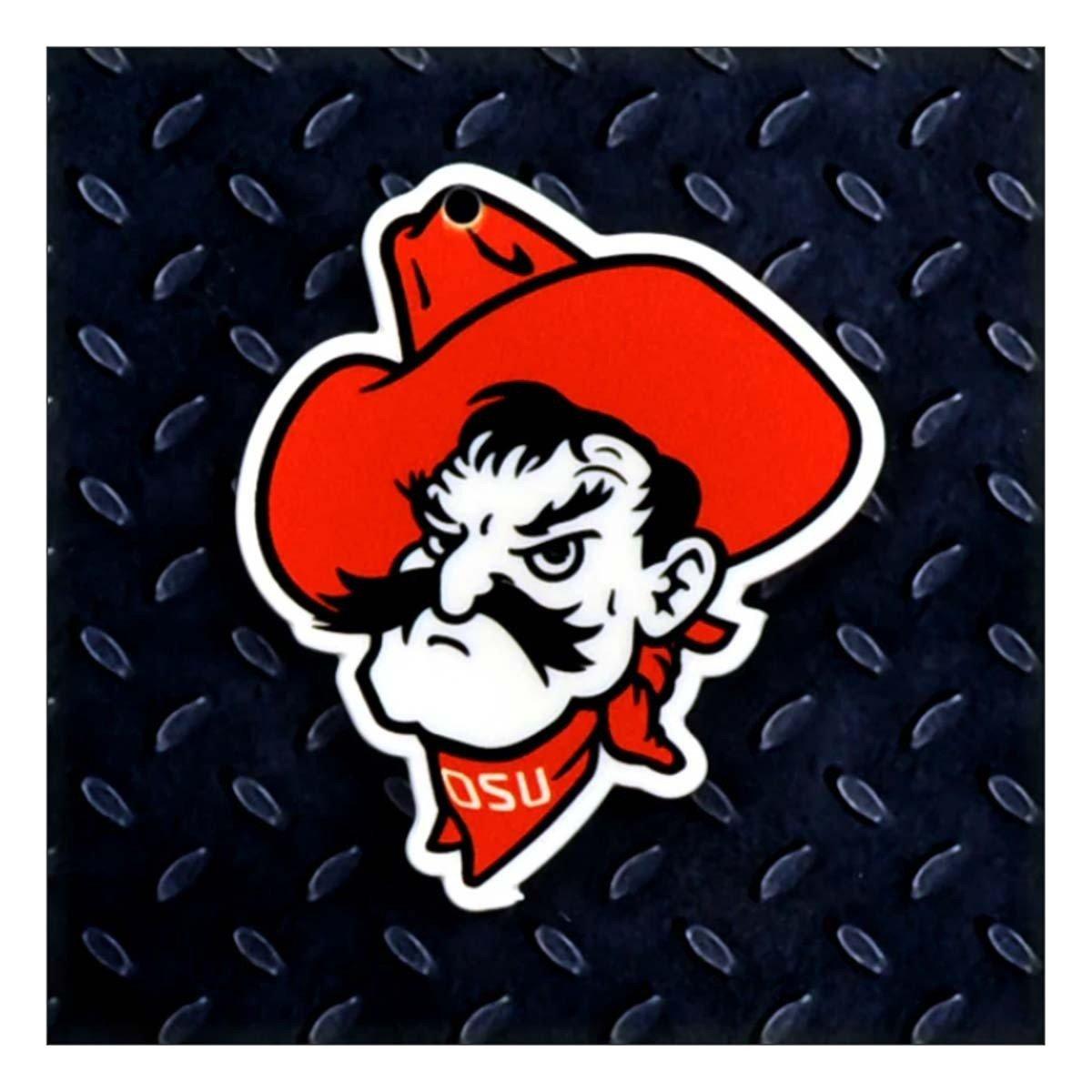 Authentic Street Signs Oklahoma State Cowboys Pistol Pete Head Steel Magnet