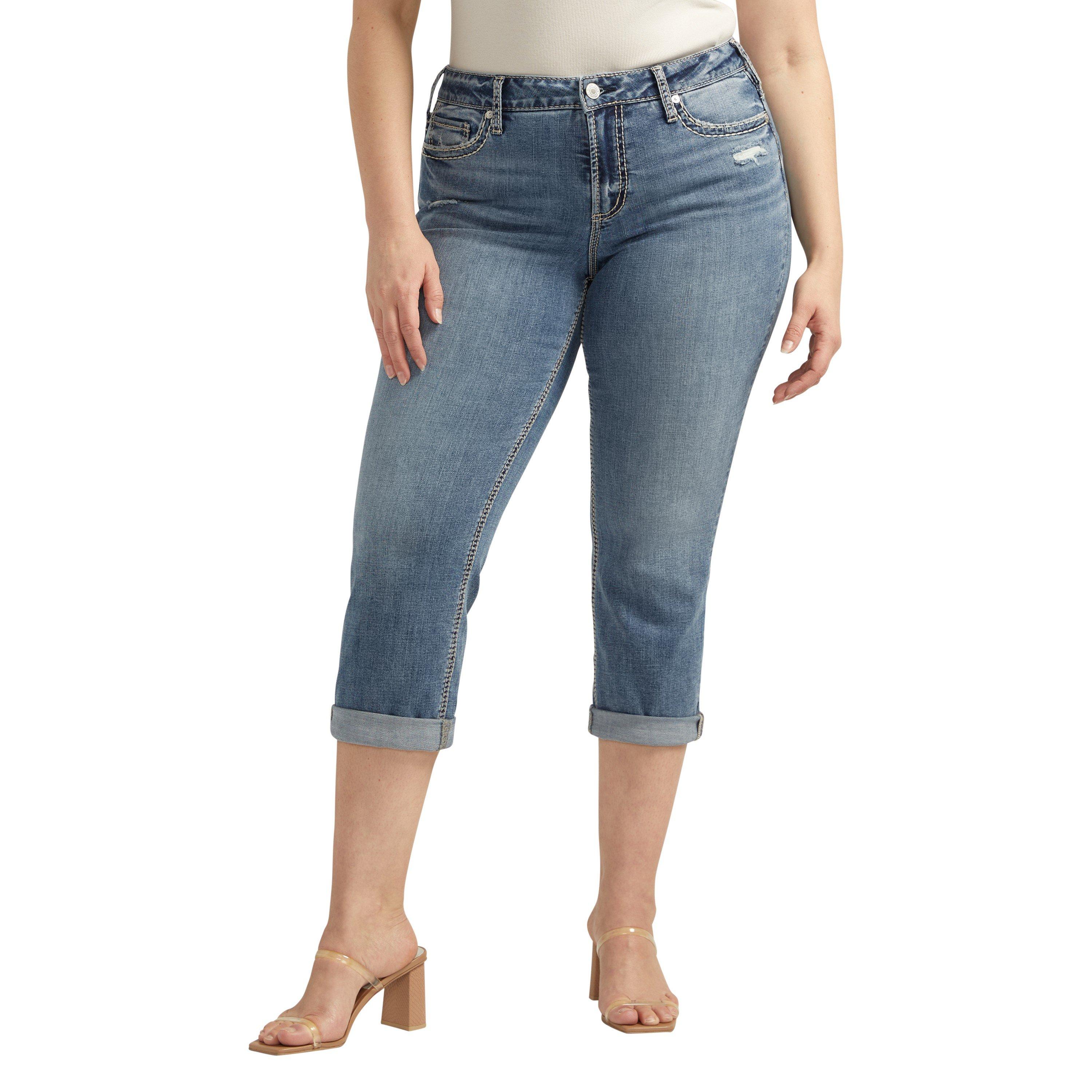 Women's Silver Jeans Co. Plus Size Plus Size Suki Capri Curvy Straight ...