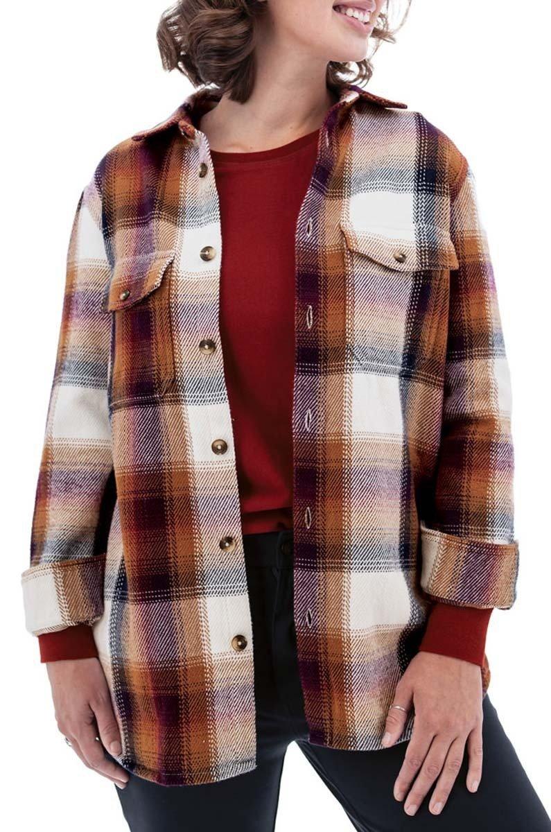 Women's Aventura Overton Organic Big Long Sleeve Flannel