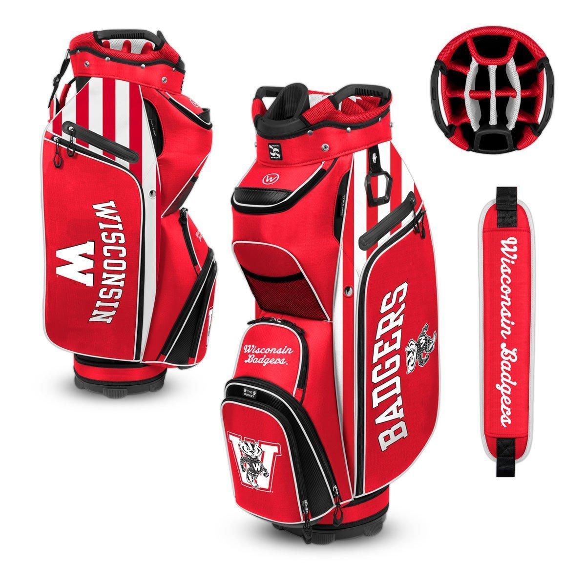 Team Effort Wisconsin Badgers Bucket III Cooler 14-Way Golf Cart Bag