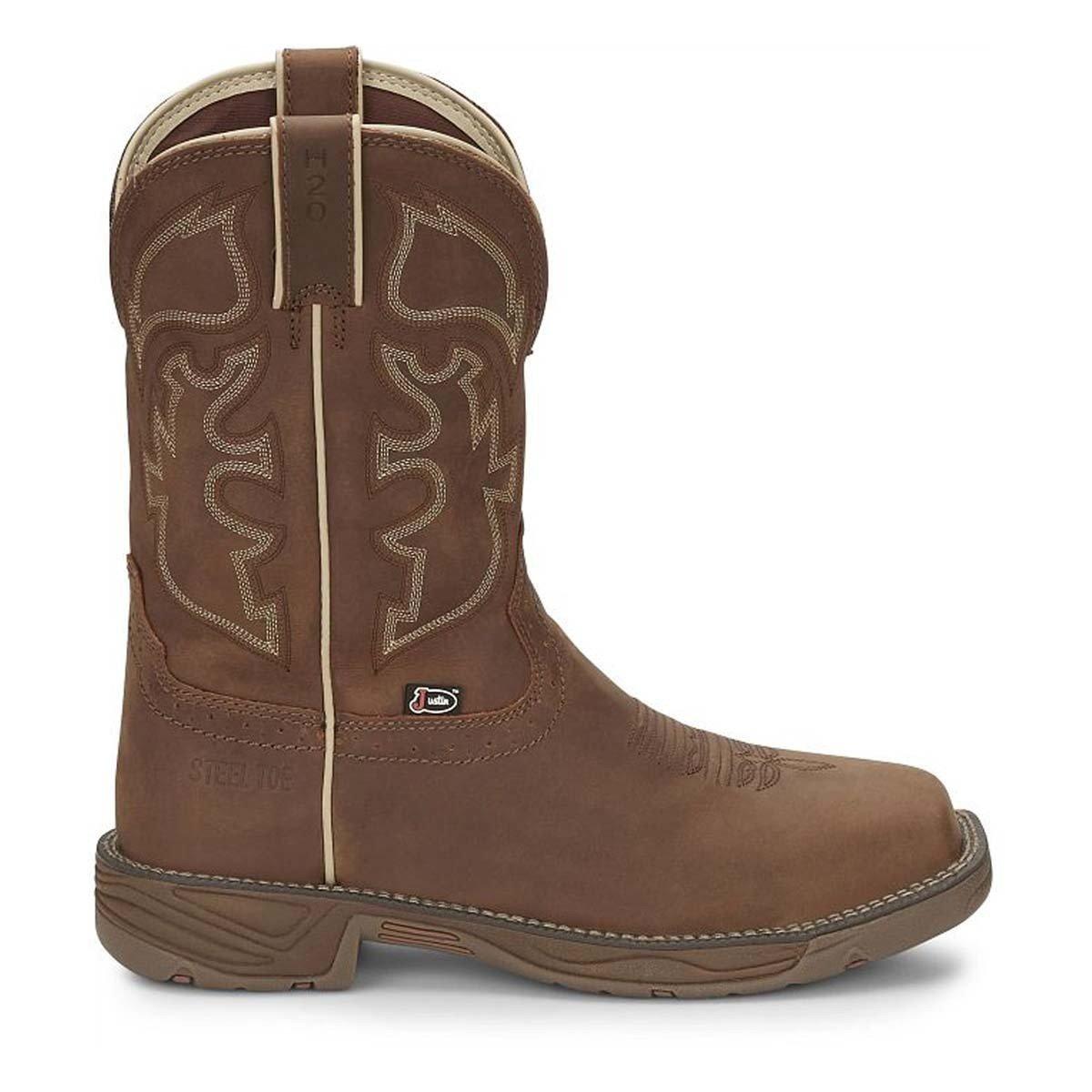 Men's Justin Brands Rush 11" Waterproof Steel Toe Western Boots
