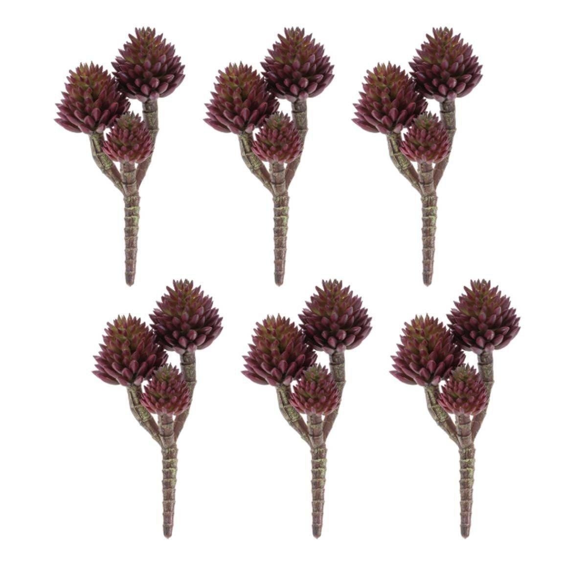 Melrose International 7.5in Succulent Plant Pick (Set of 6)