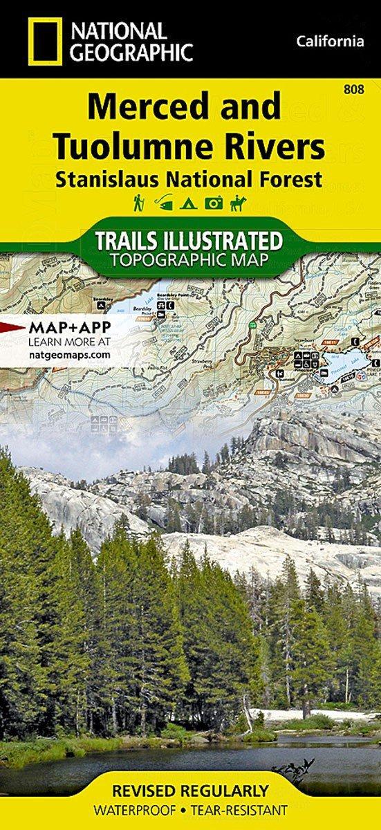 National Geographic Merced and Tuolumne Rivers Map