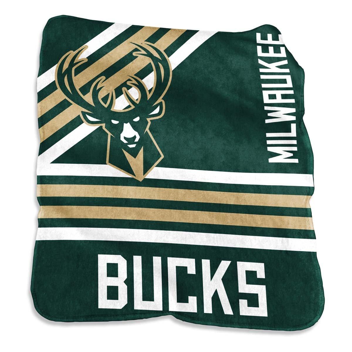 Logo Brands Milwaukee Bucks 50x60 Raschel Throw