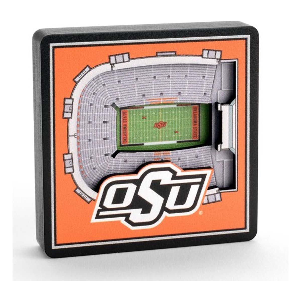 You The Fan Oklahoma State Cowboys 3D Stadium View Magnet