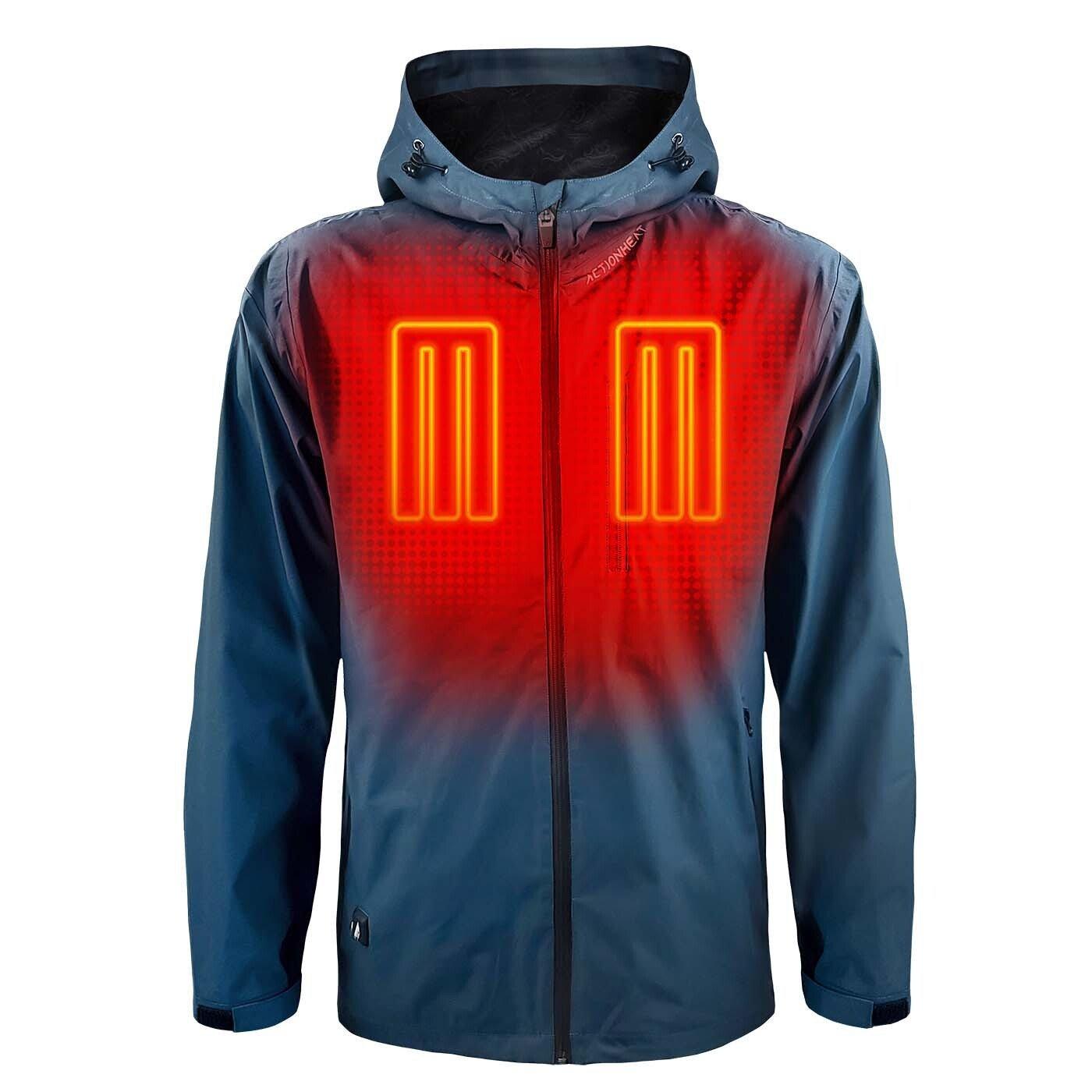 Men's ActionHeat 5V Battery Hooded Rain Jacket