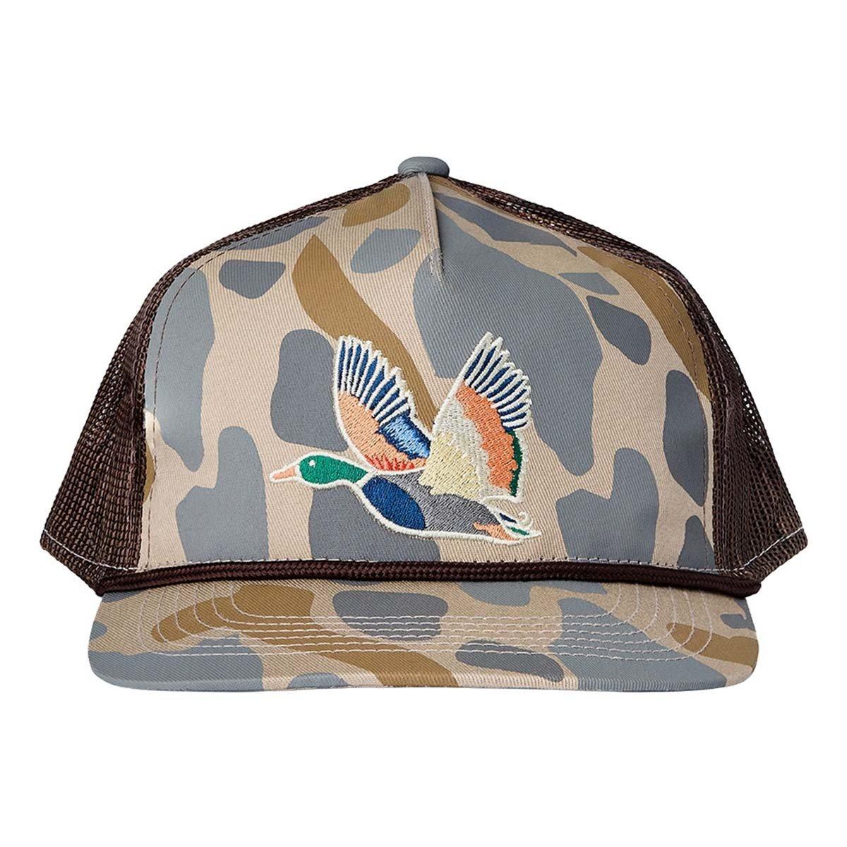Kids' BURLEBO Retro Camo Duck Snapback Hat