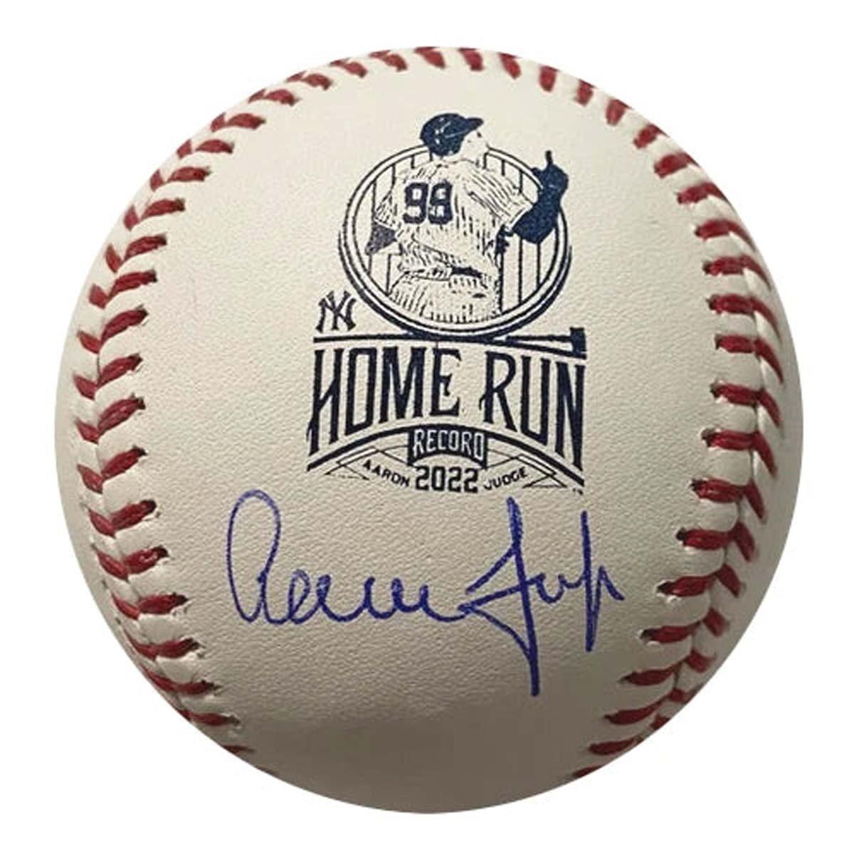 Legends New York Yankees Aaron Judge Autographed 2022 HR Record Logo ...