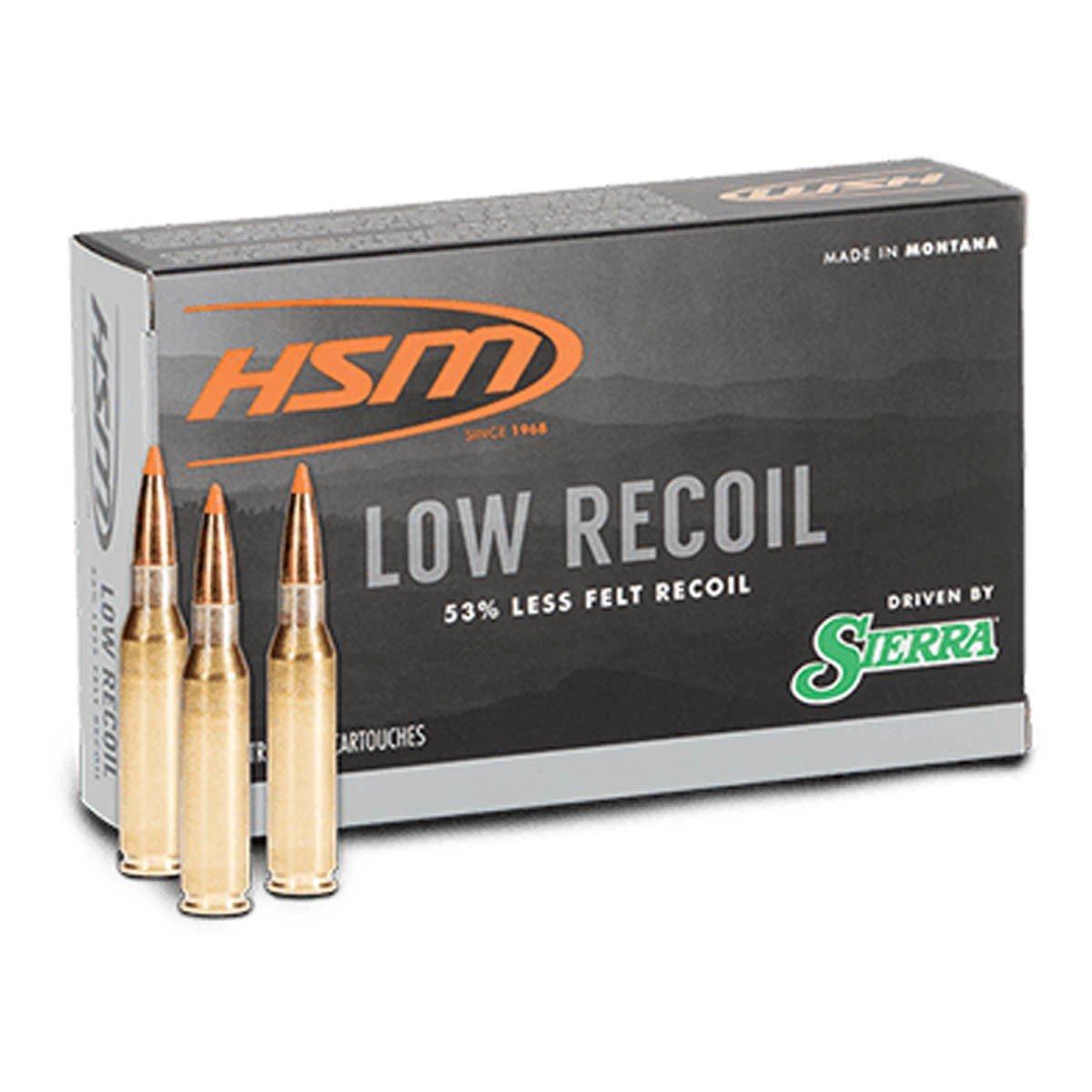 HSM Low Recoil Sierra Bullet Hunting 308 Winchester Rifle Ammunition 20 ...