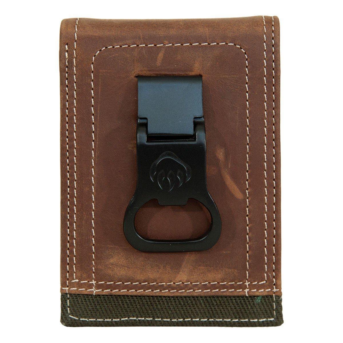 Wolverine Canvas Leather Front Pocket Wallet