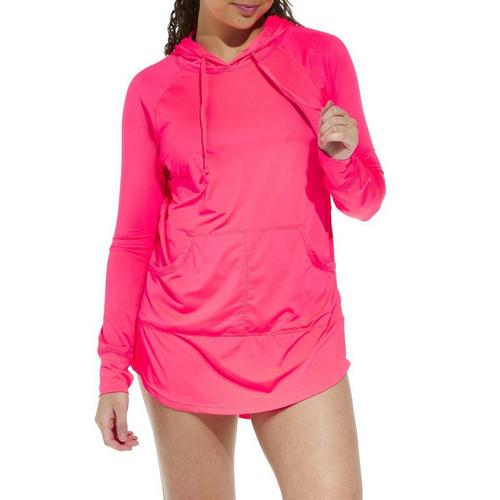 Women's Heat Swimwear Performance Hoodie Shirt Swim Cover Up