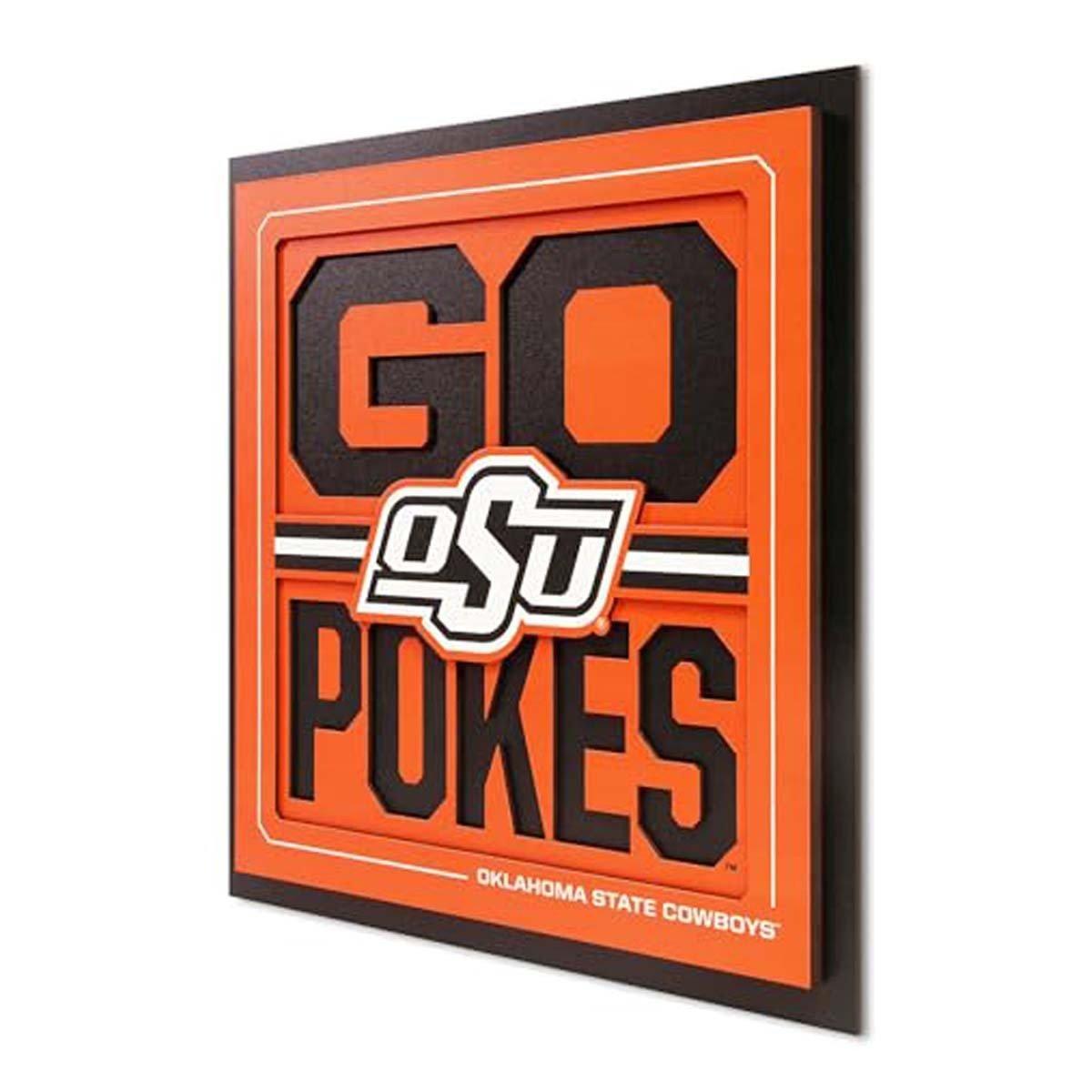 You The Fan Oklahoma State Cowboys 12"x12" Slogan Wall Sign