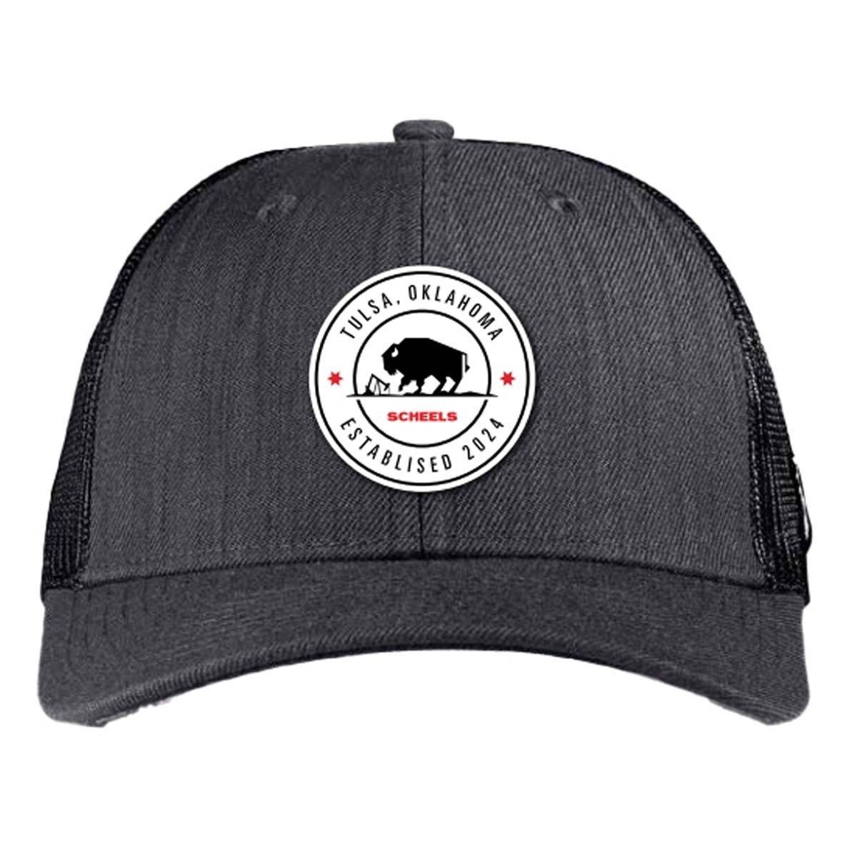Branded Bills Tulsa SCHEELS White Circle Snapback Hat