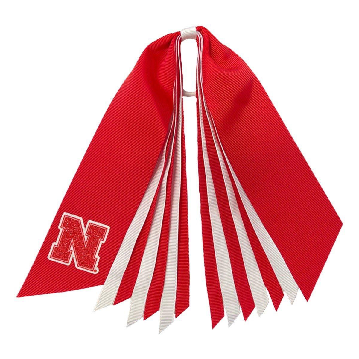 USA Licensed Bows Nebraska Cornhuskers Streamer Hair Pony