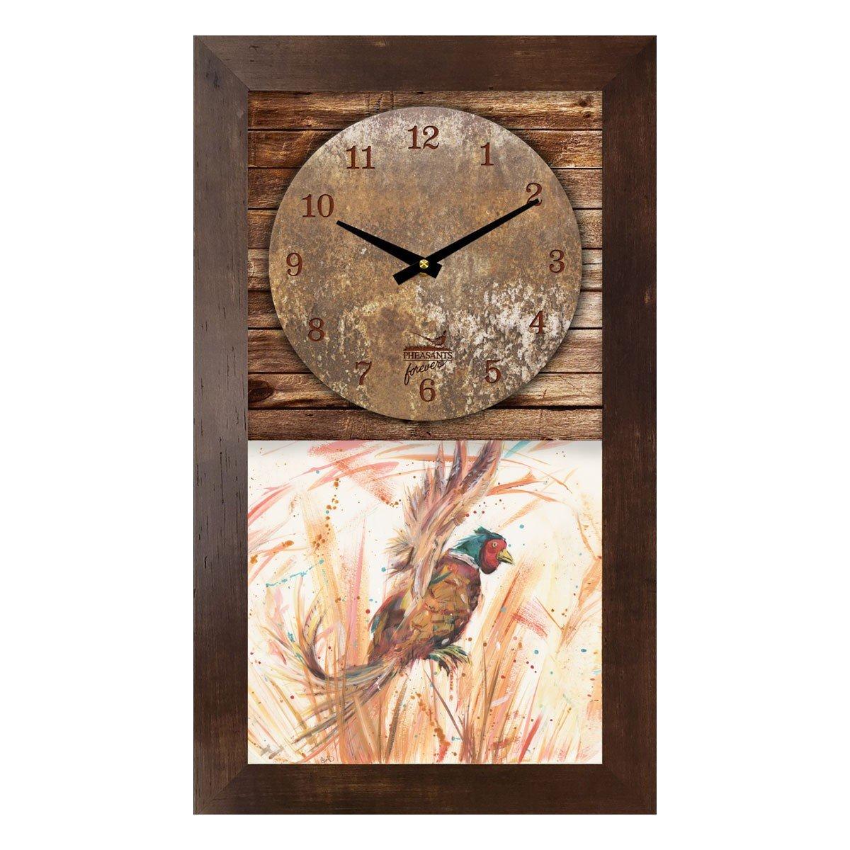 Print & Frame Pheasant Flurry Mantel Clock by Greg Doornink