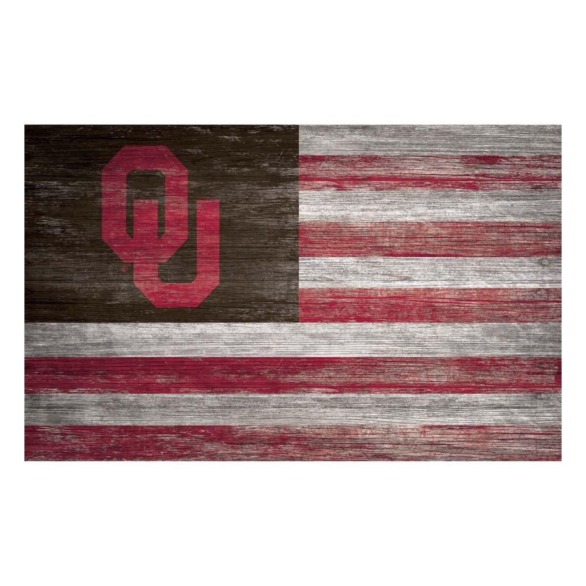 Fan Creations Oklahoma Sooners Distressed Flag Sign