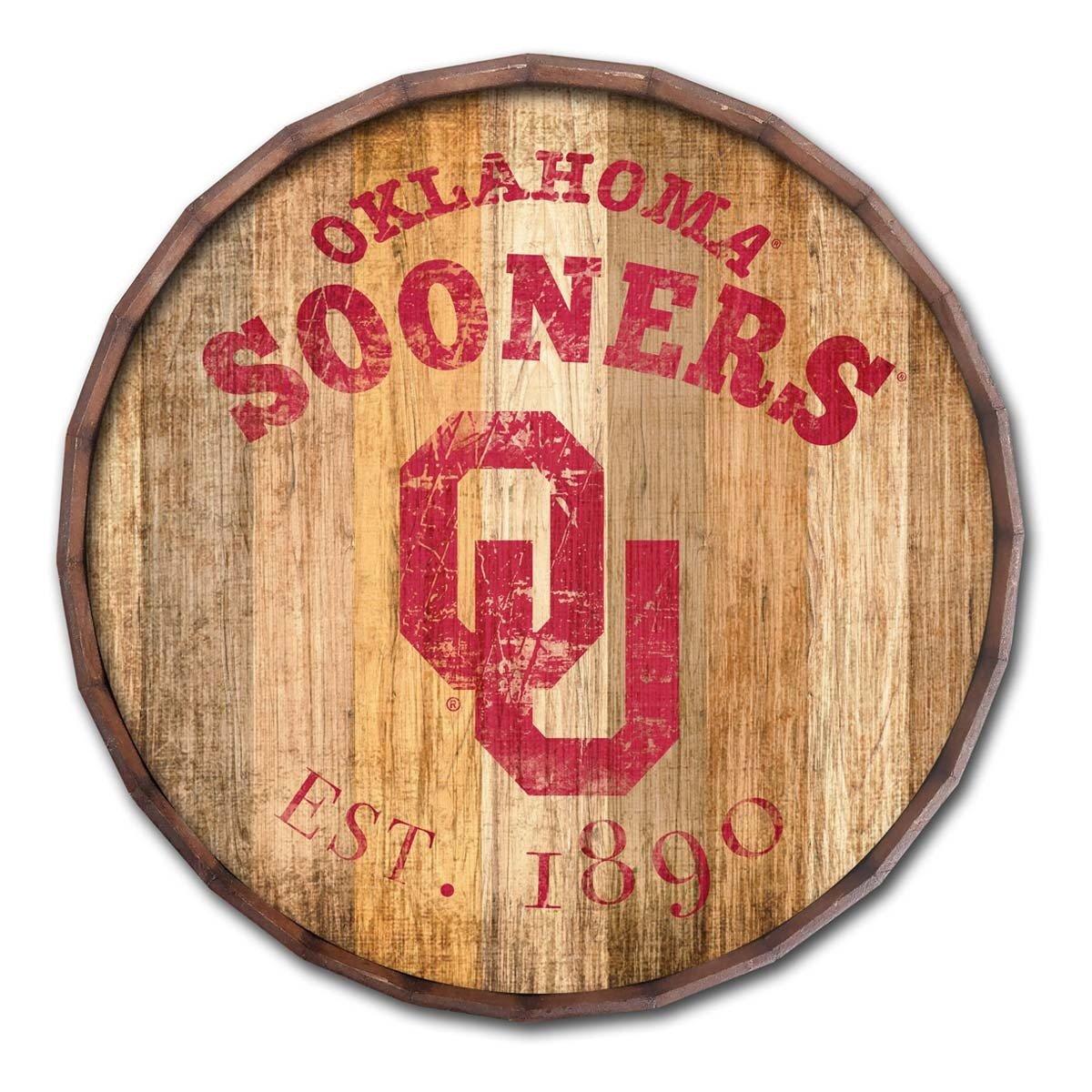 Fan Creations Oklahoma Sooners 24 inch Wine Barrel Sign